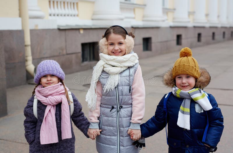 Walk of kids stock photo. Image of childhood, scholar - 93206154