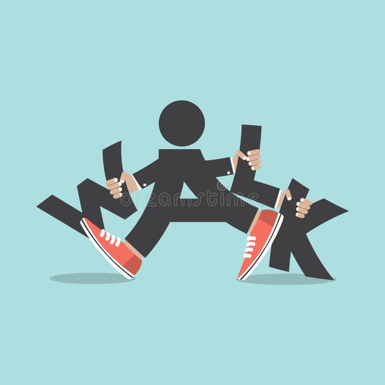 Walk with Legs Typography Design Stock Vector - Illustration of ...