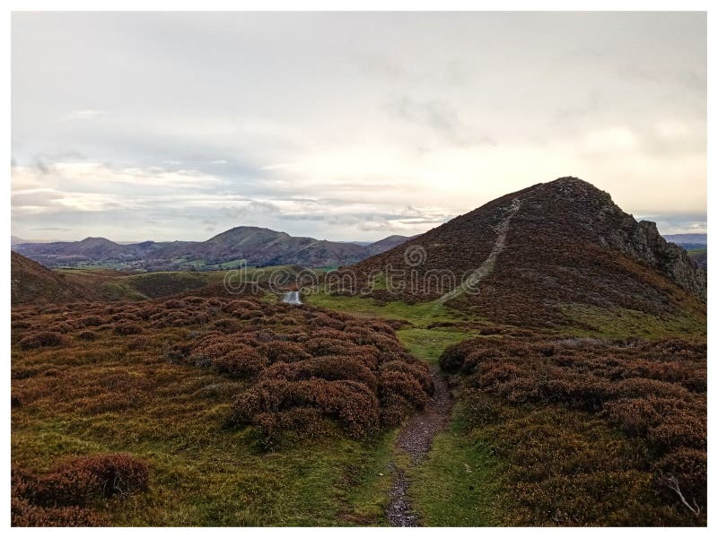 Walk in long mynd UK stock photo. Image of plateau, rock - 200569896