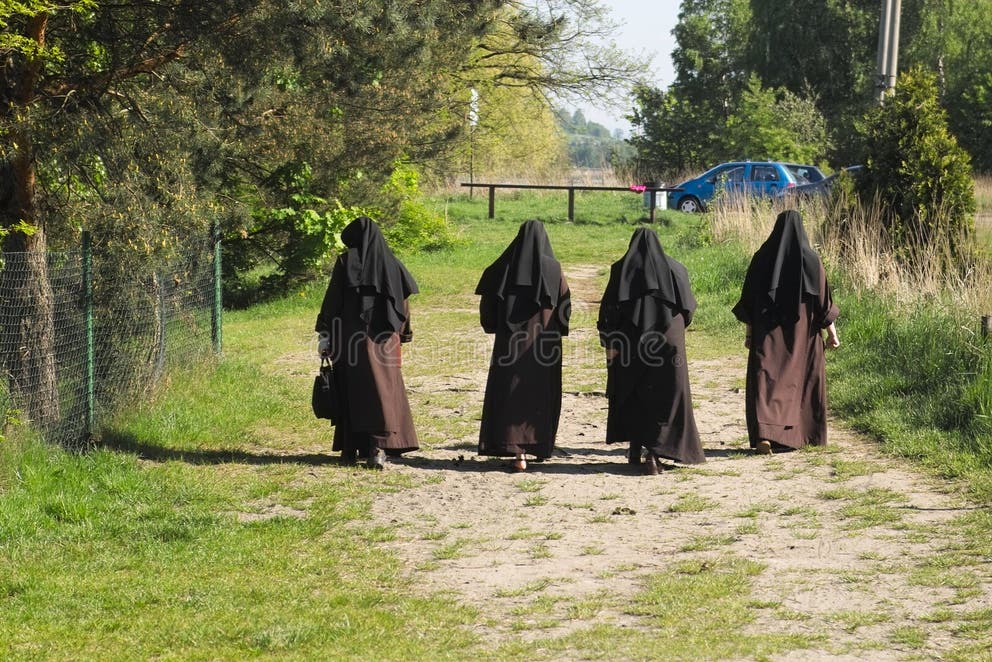 Walk nuns stock image. Image of spring, sisters, time - 54278057