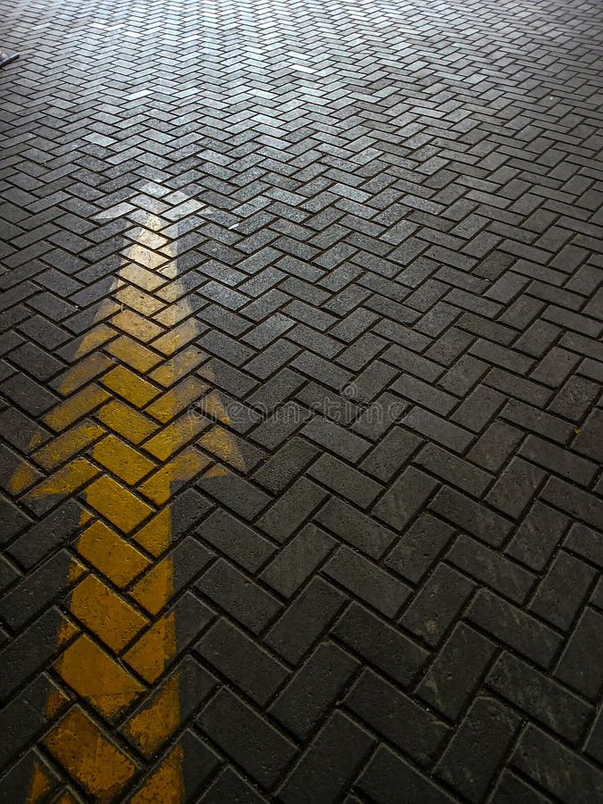Walk Out on a Street and Yellow Line Stock Image - Image of walk ...