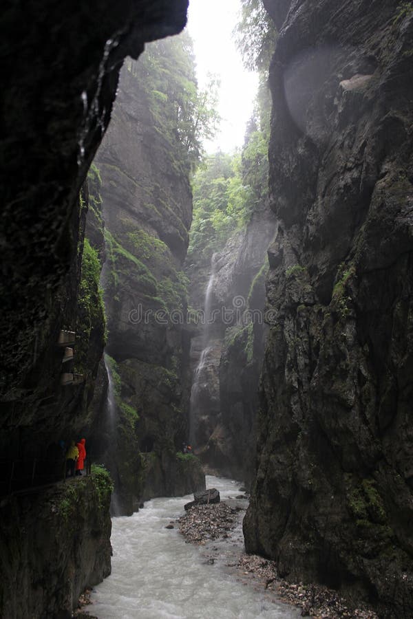Walk through Partnachklamm stock photo. Image of canyon - 49546164