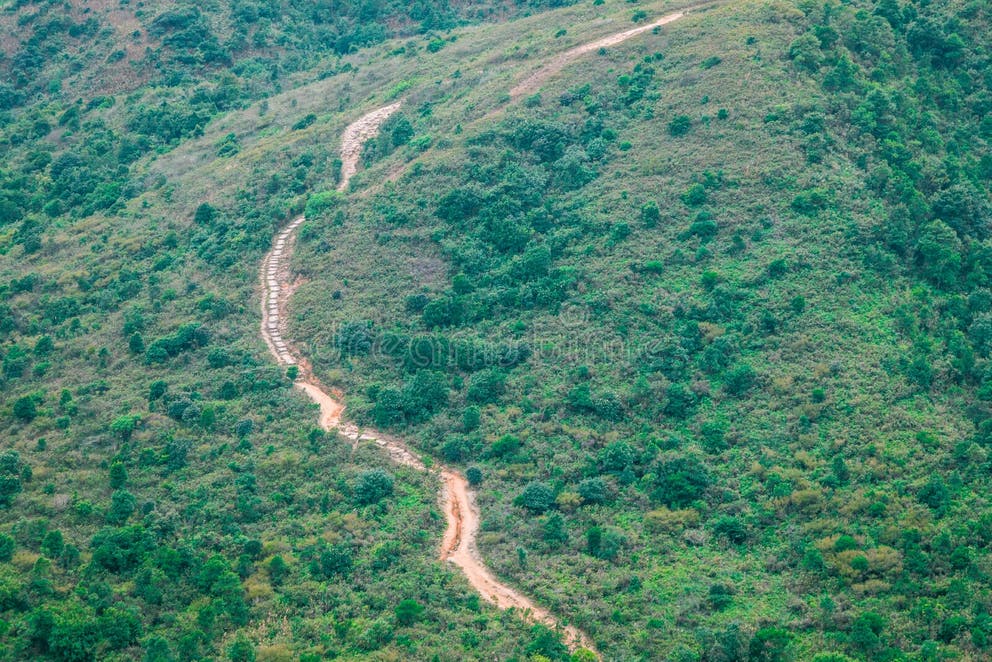 Walk path up on hill stock image. Image of winter, hike - 82804021