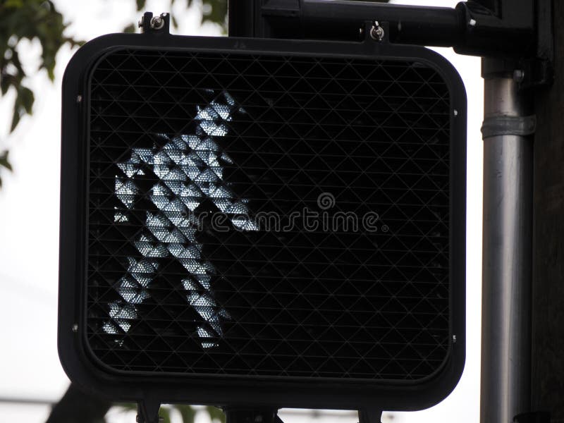 Walk Pedestrian Traffic Light Detail Stock Image - Image of safety ...