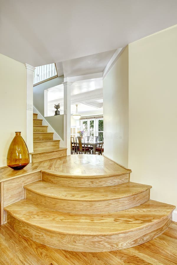 Walk-through with Round Steps in Light Brown Color Stock Photo - Image ...