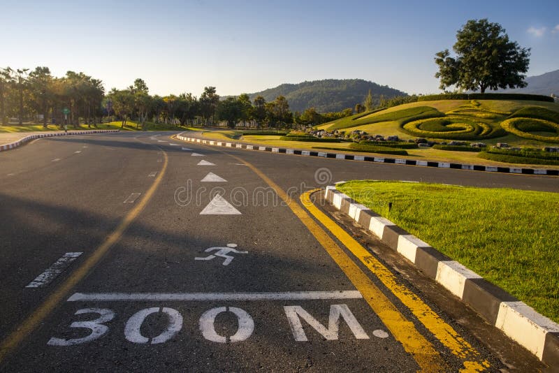 Walk and Run Way Symbol for Exercise in Public Park Stock Image - Image ...
