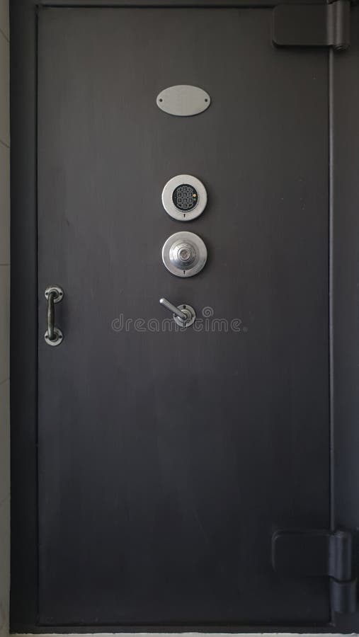 Vault door safe with lock stock image. Image of door - 282170083