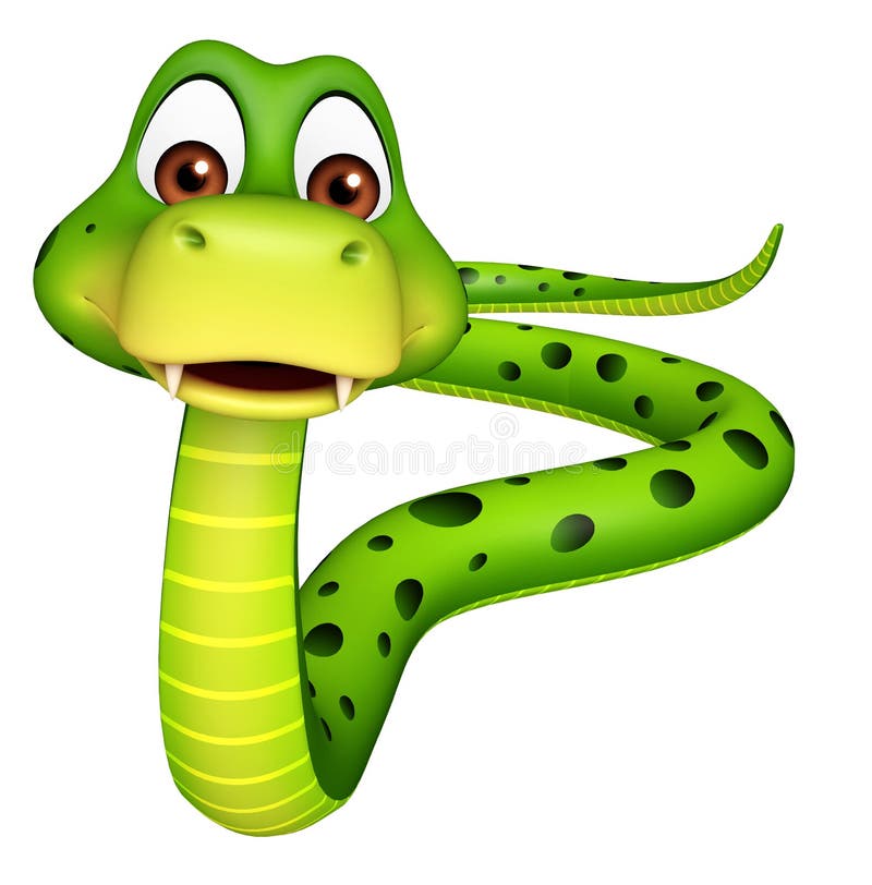 Fun Walk Snake Cartoon Character Stock Illustration - Illustration of ...
