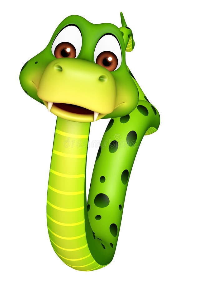 Fun Walk Snake Cartoon Character Stock Illustration - Illustration of ...