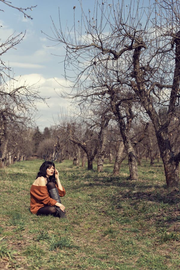 Walk in the Spring through the Fabulous Garden Stock Photo - Image of ...