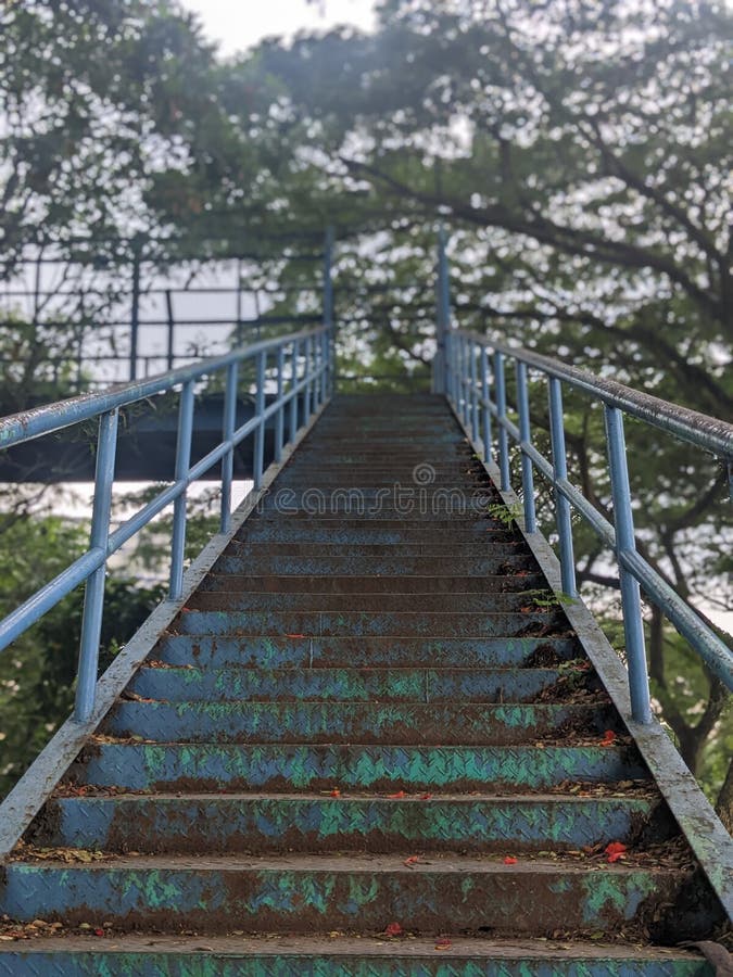 Walk on the stair crossing stock photo. Image of walk - 264839762