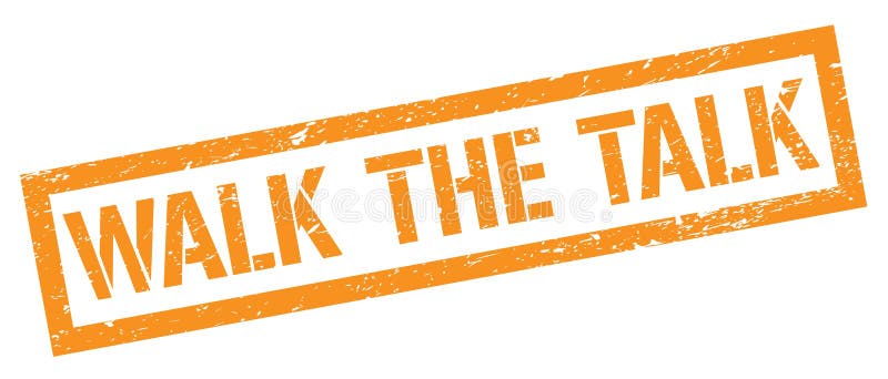 WALK the TALK Text on Red Grungy Rectangle Stamp Stock Illustration ...