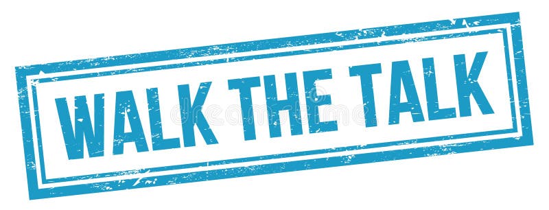 WALK the TALK Text on Red Orange Ribbon Stamp Stock Illustration ...