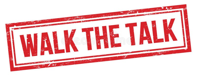 WALK the TALK Text on Red Orange Ribbon Stamp Stock Illustration ...
