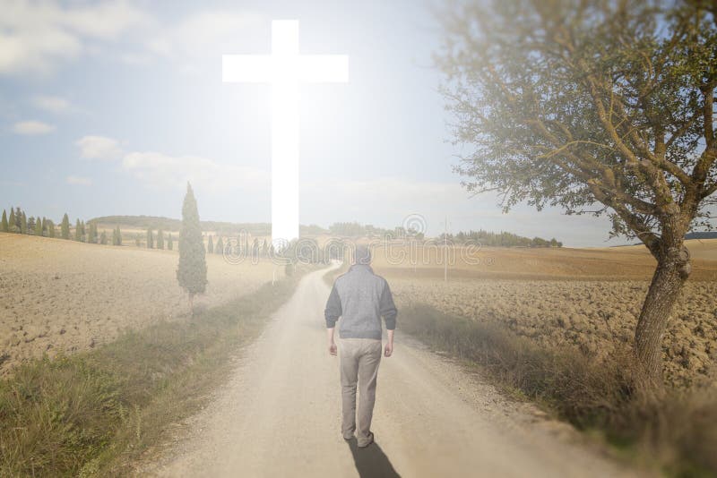 Walk to the Cross stock photo. Image of rural, hike, country - 52423786