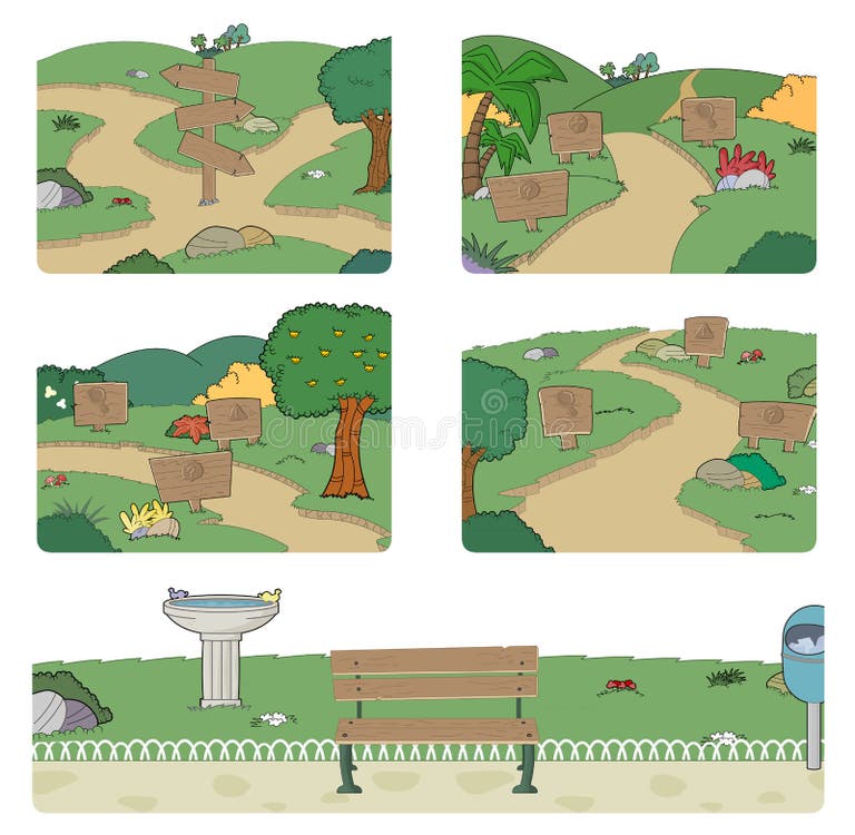 Walk way stock vector. Illustration of environment, avenue - 16097793