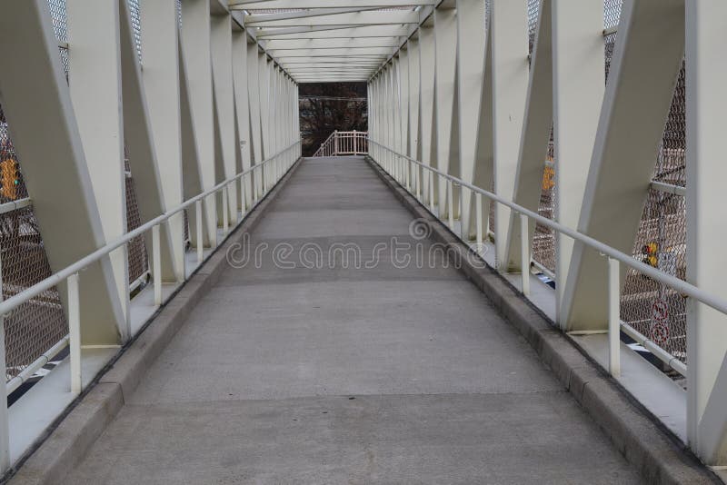 A Walk Way Bridge stock image. Image of travel, railings - 87904165