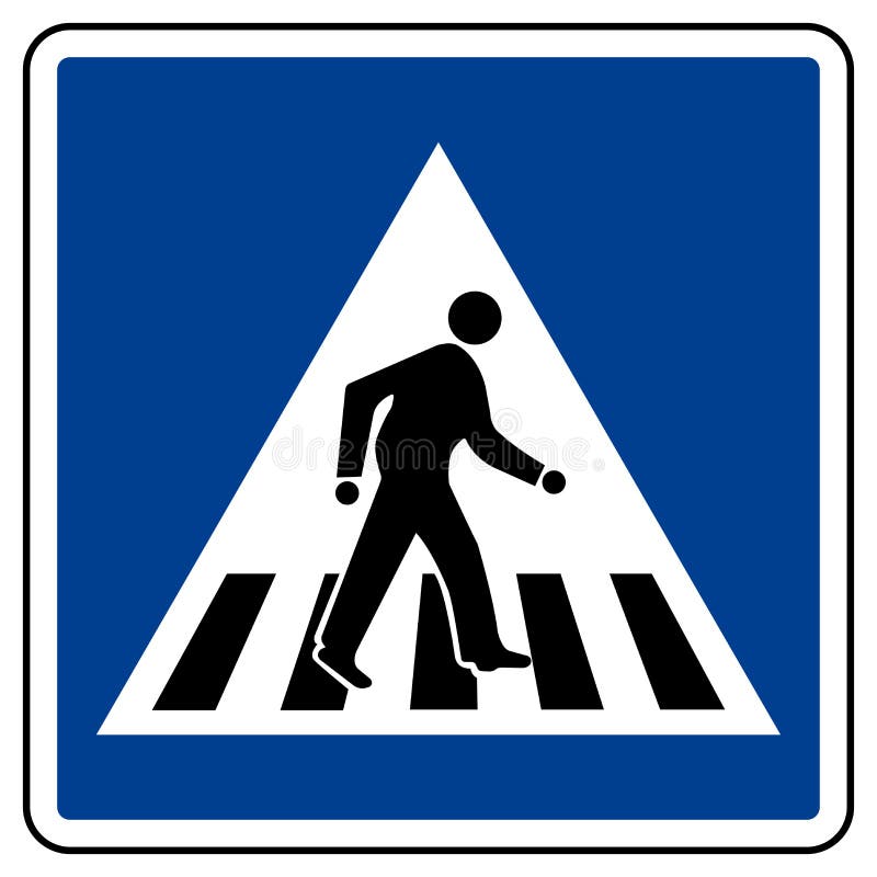 Walk-Way of Crossing Symbol Sign, Vector Illustration, Isolate on White ...