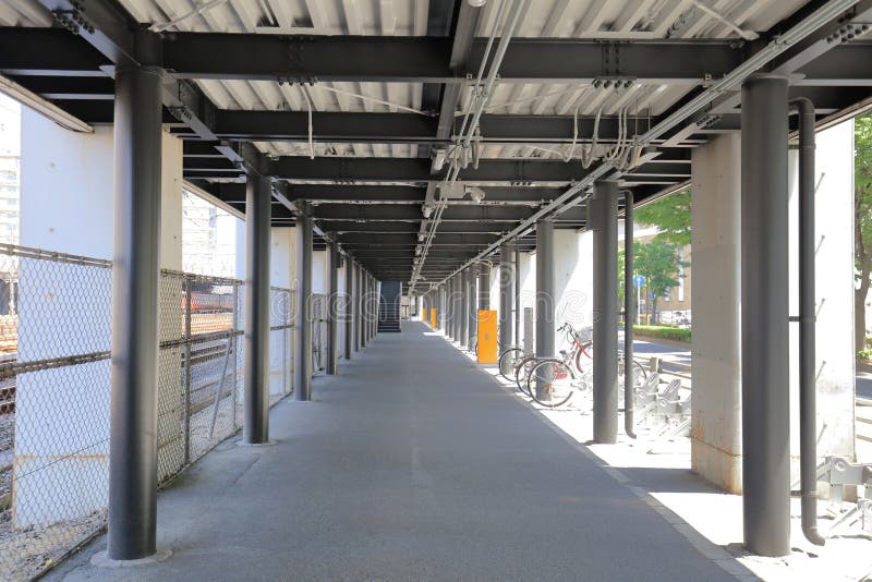 A Walk Way Down of Overpass at the City Stock Photo - Image of pavement ...