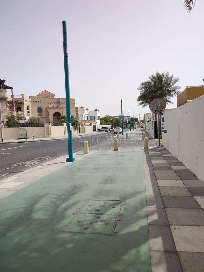 Walk way in Dubai UAE stock photo. Image of pedestrian - 246966950