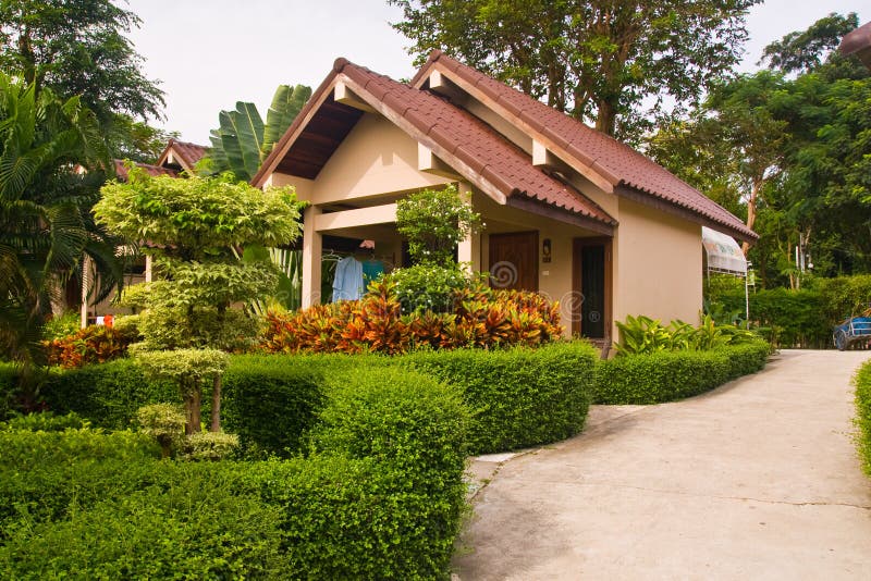 Path on a resort stock photo. Image of summer, masion, room - 192898