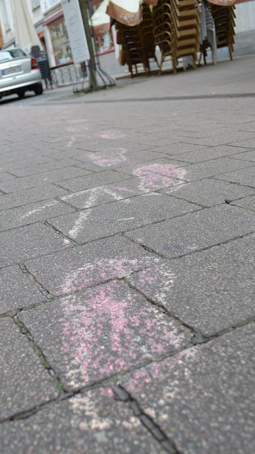 Walk this way stock image. Image of chalk, steps, forward - 96637869