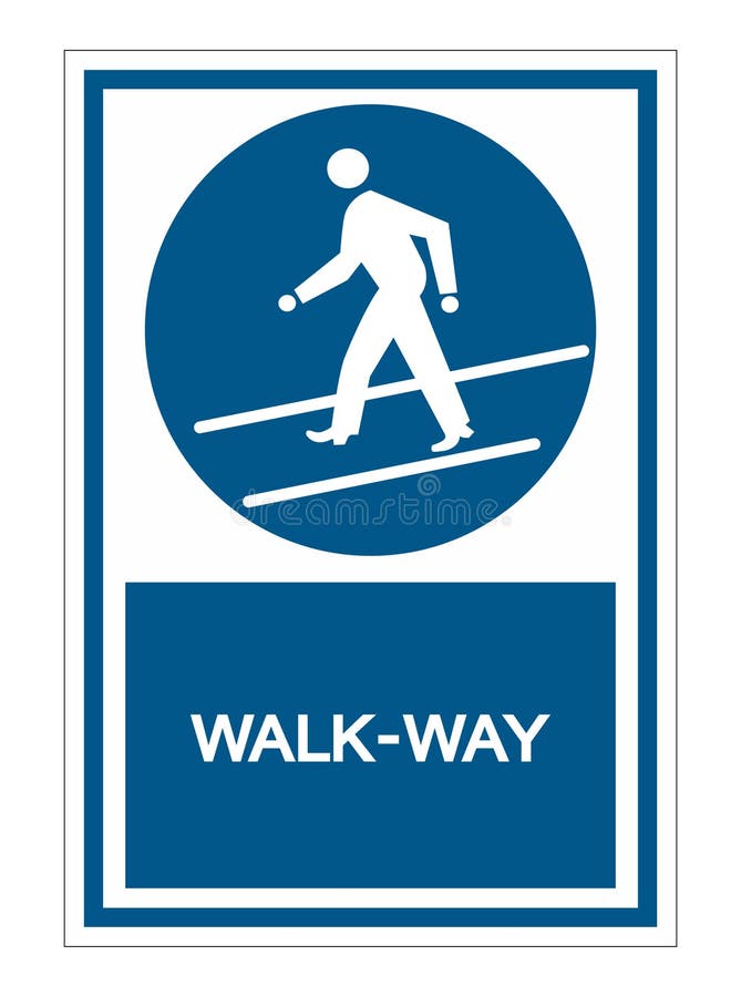 Walk Way Symbol Sign Isolate on White Background,Vector Illustration ...