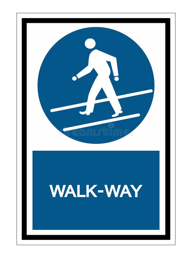 Walk Way Symbol Sign Isolate on White Background,Vector Illustration ...