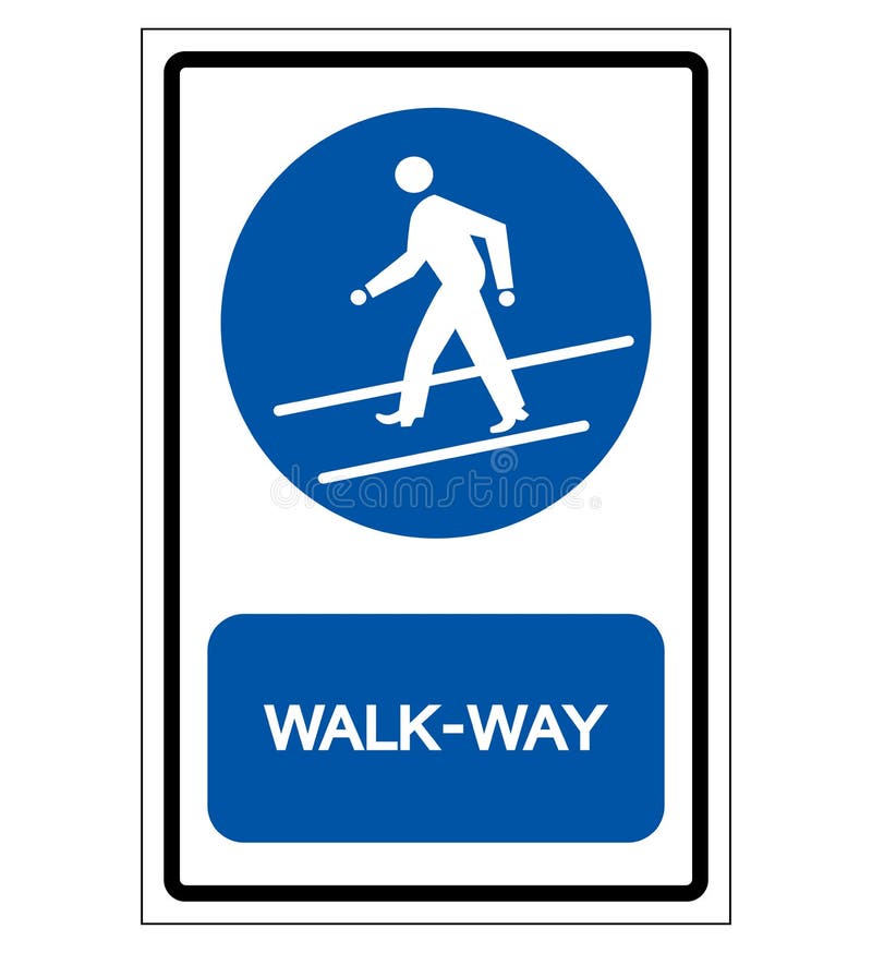 Walk-Way Symbol Sign, Vector Illustration, Isolate on White Background ...