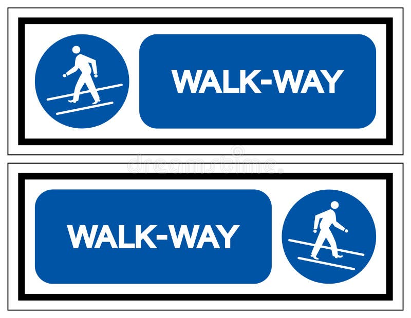 Walk-Way Symbol Sign, Vector Illustration, Isolate on White Background ...