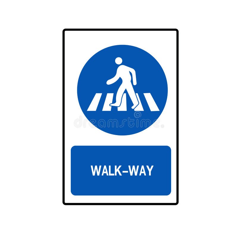 Walk-Way Symbol,Vector Illustration, Isolate on White Background Label ...