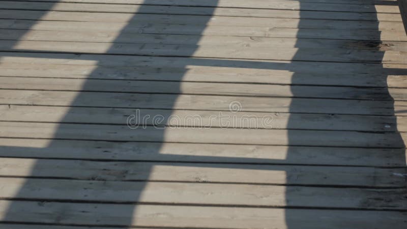 Walk Wooden Bridge, Wooden Floor Over a Lake Stock Video - Video of ...