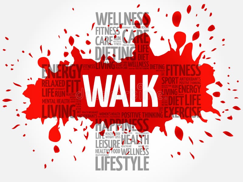 WALK word cloud stock illustration. Illustration of healthcare - 207156454