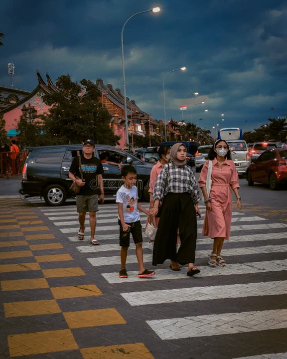 Walk in zebra crossing editorial stock photo. Image of walk - 263480598
