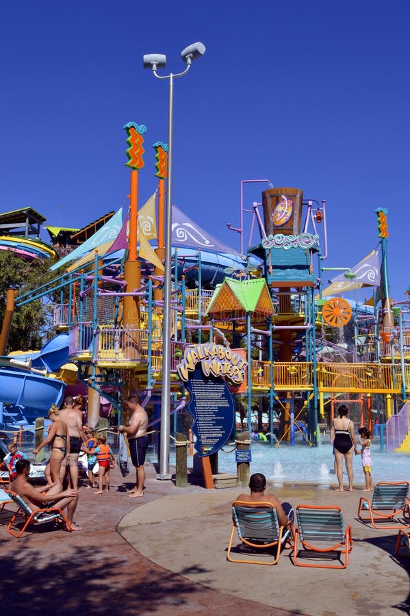 Walkabout Waters Adventure Play Area in Aquatica Water Park Editorial ... Walkabout Waters Adventure Play Area in Aquatica Water Park Editorial ...