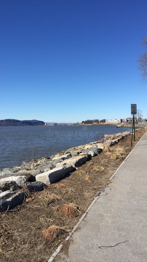 A Walked Path with a Sea Few Stock Image - Image of walked, walk: 129585617