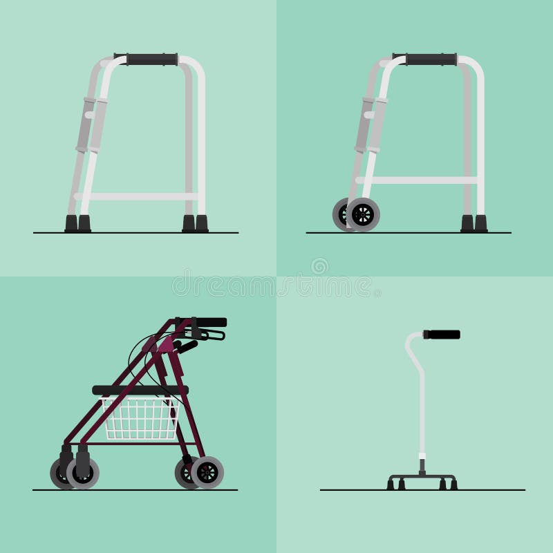 Vector Set of walkers. stock vector. Illustration of silhouette - 156817777