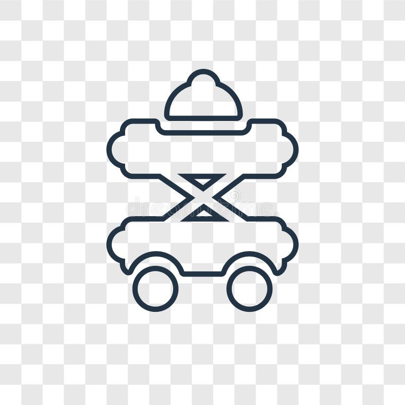 Walker Concept Vector Linear Icon Isolated on Transparent Background ...