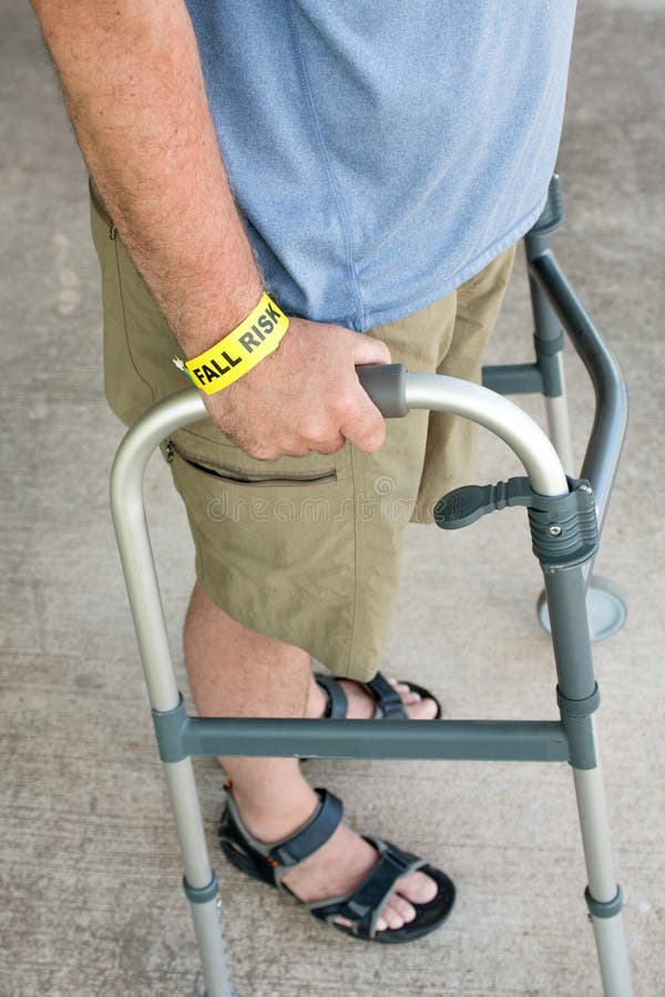 Walker with Fall Risk stock image. Image of healthcare - 32137887