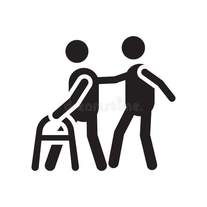 Walker Icon Vector Sign and Symbol Isolated on White Background, Walker ...