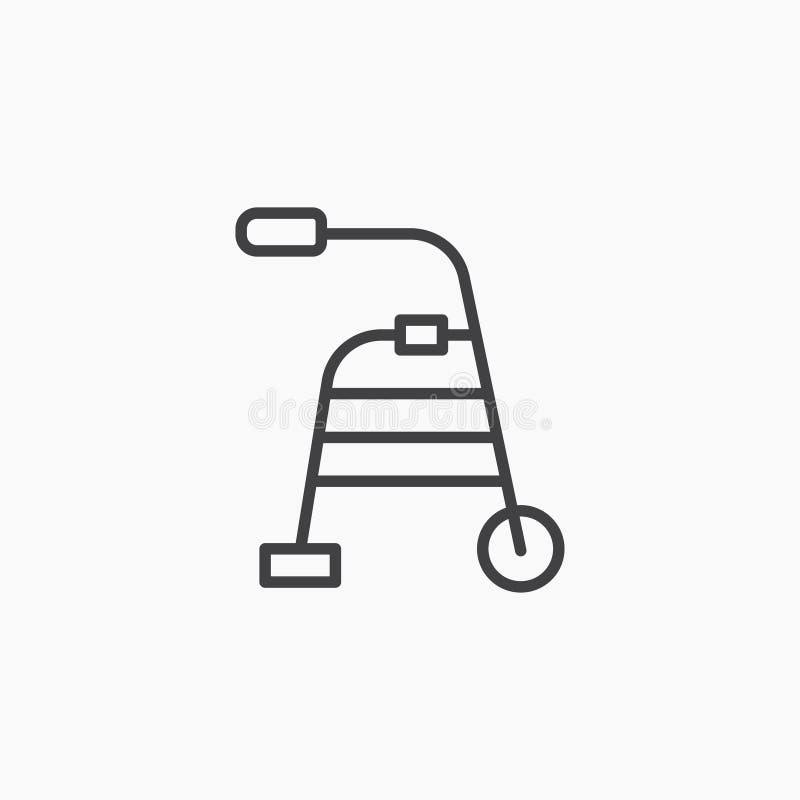 Walkerline in Thin Line Black Color. Flat Simple Vector Symbols ...