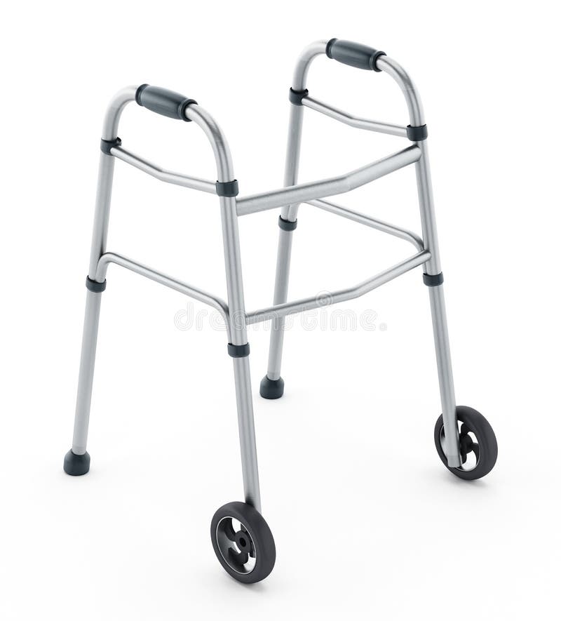 Walker Isolated on White Background. 3D Illustration Stock Illustration ...