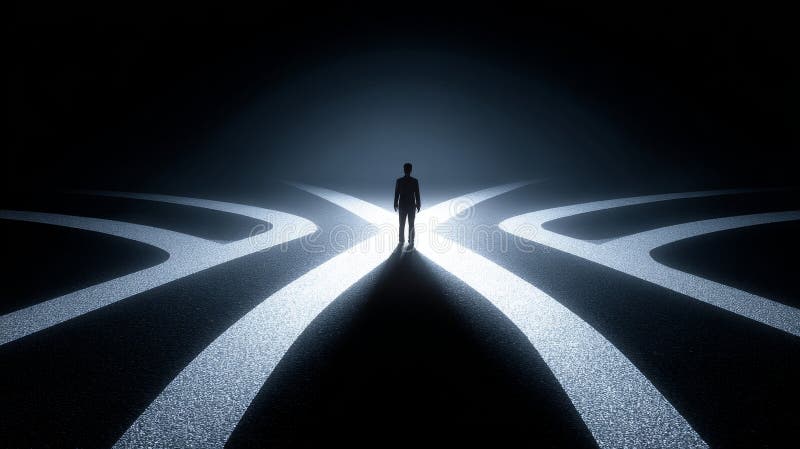 A Walker is Moving Along a Road that Presents Two Alternate Directions ...