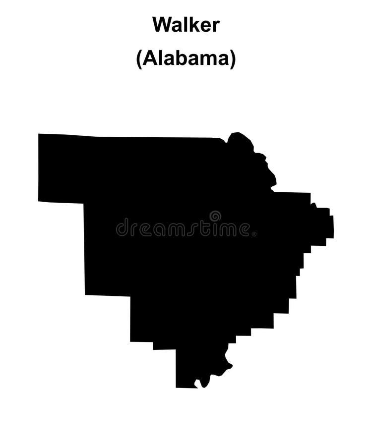 Walker outline map stock photo. Image of design, boundary - 357881366