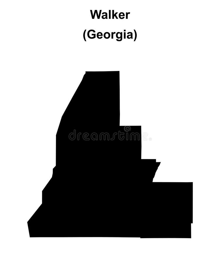 Walker outline map stock illustration. Illustration of counties - 357894630