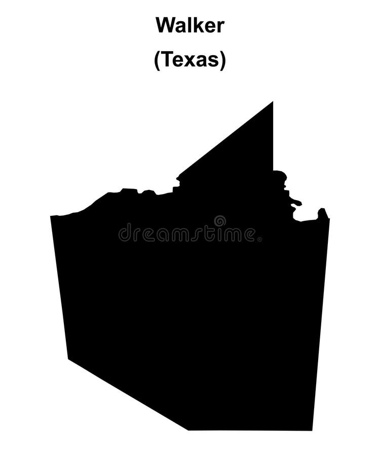 Walker outline map stock vector. Illustration of silhouette - 361794726