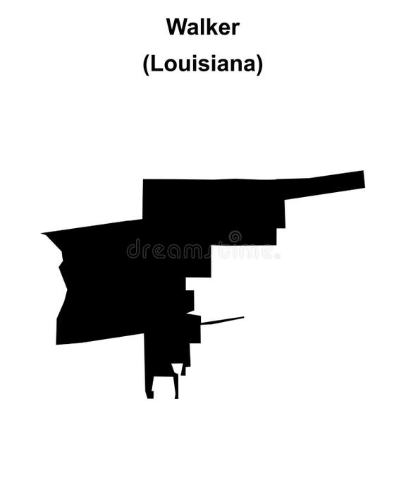 Walker outline map stock illustration. Illustration of silhouette ...