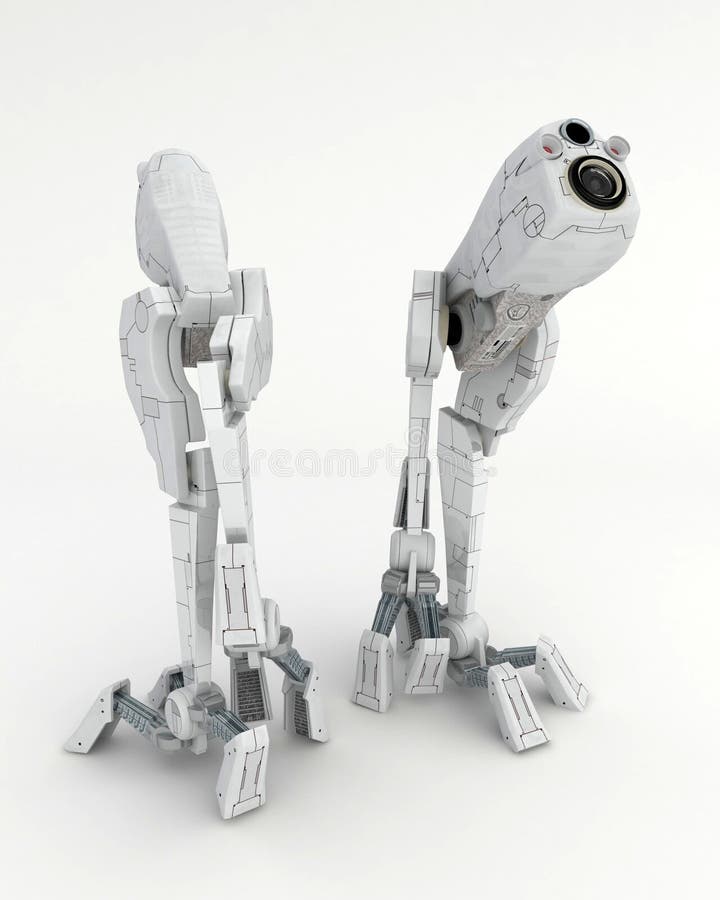 Walker Robot, Vertical stock illustration. Illustration of camera - 6145007