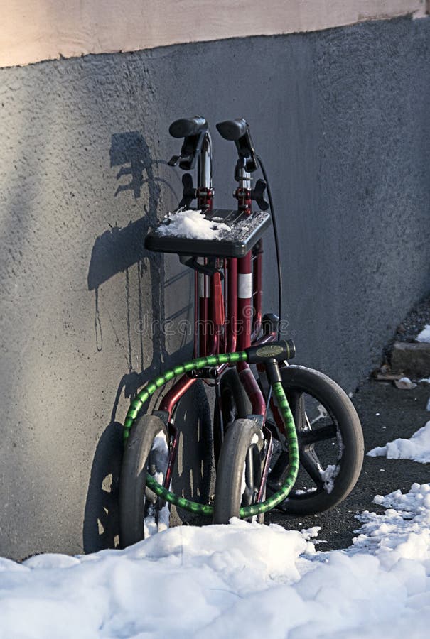 Walker stock photo. Image of wheel, cold, walker, sunny - 81793244