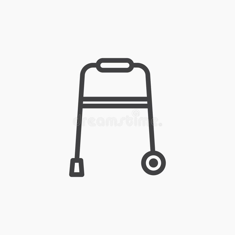 Walkerline in Thin Line Black Color. Flat Simple Vector Symbols ...